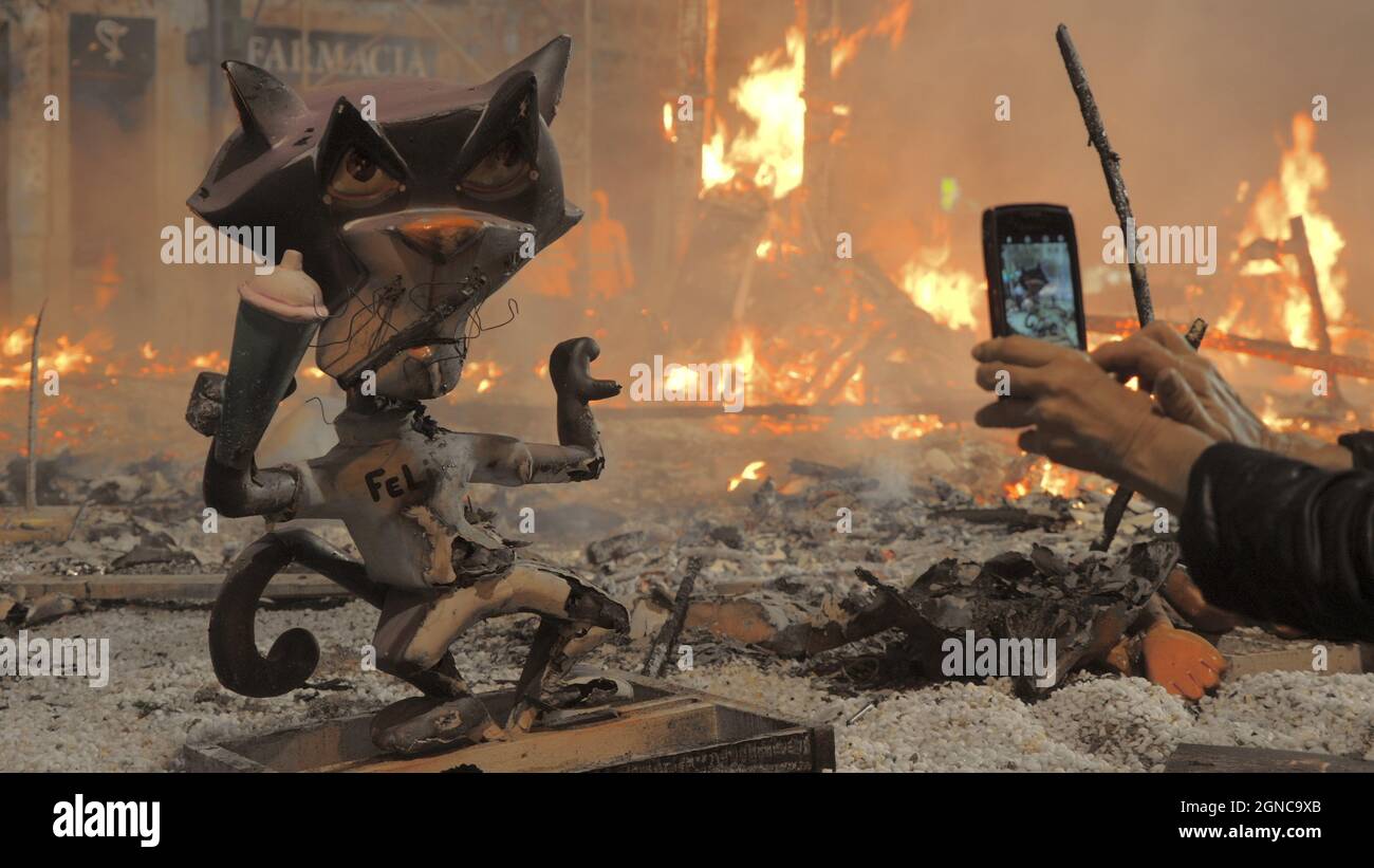 A cat in Hell Stock Photo - Alamy