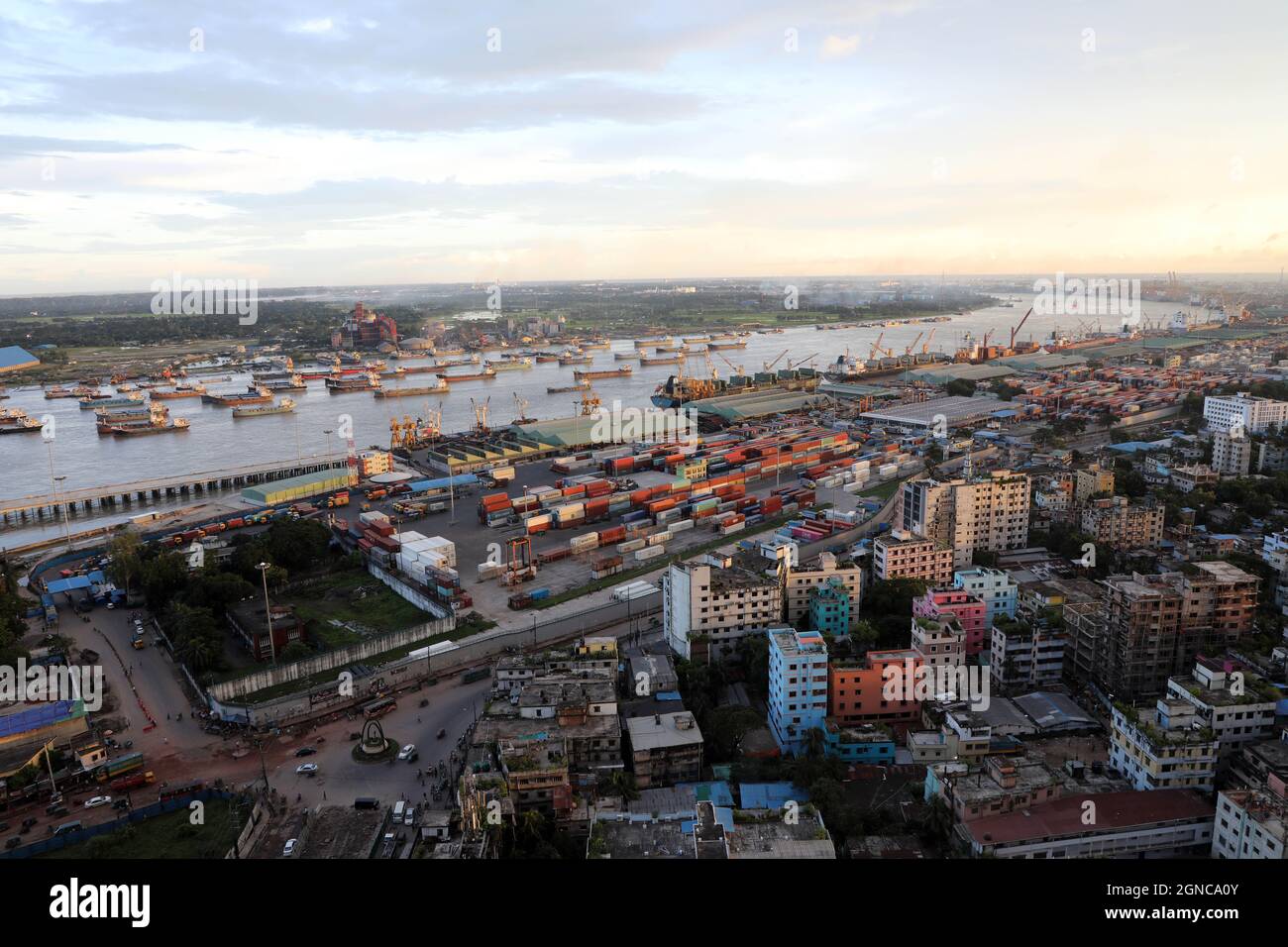 Chattogram, Bangladesh 07 september 2021: General view of Chittagong ...