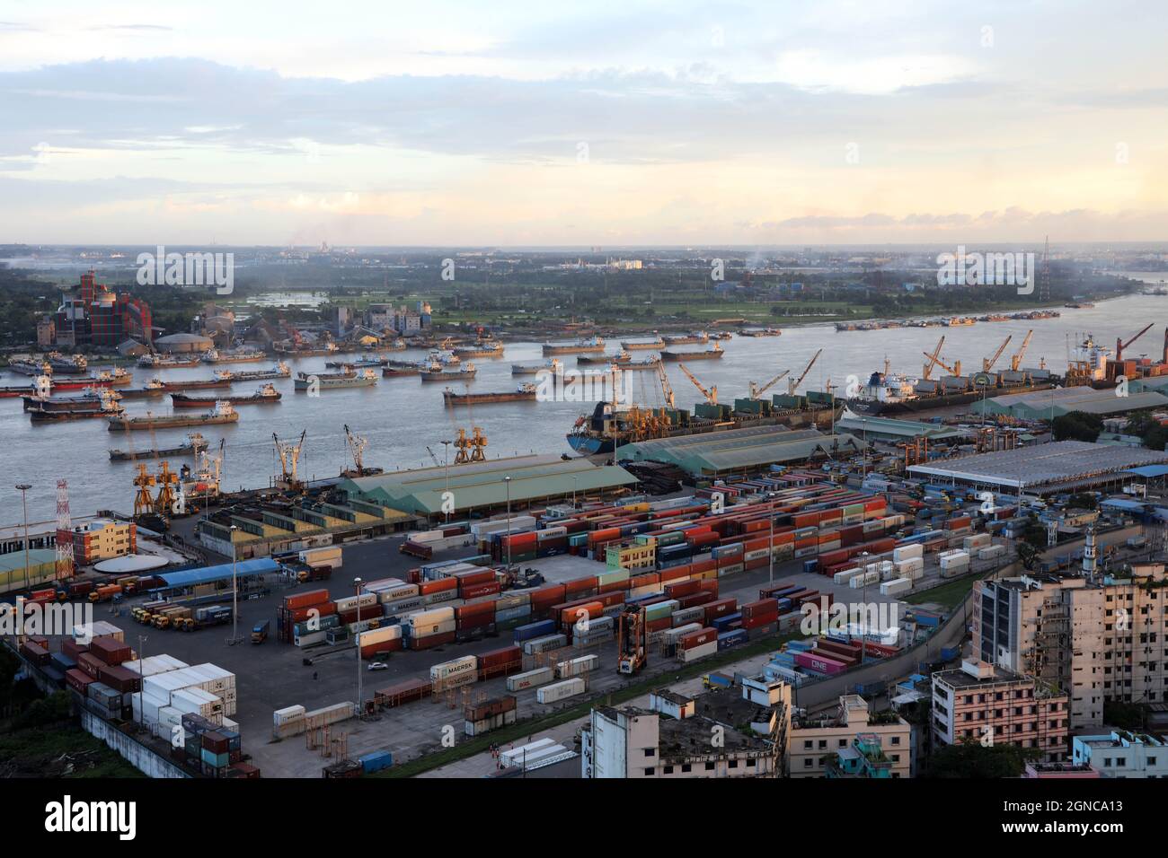 Chattogram, Bangladesh 07 september 2021: General view of Chittagong ...