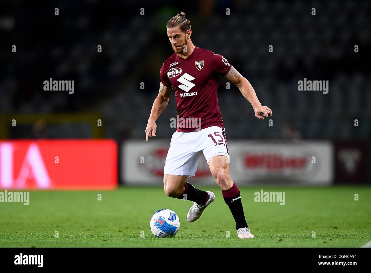 Turin, Italy. 23 September 2021. Cristian Ansaldi of Torino FC in ...
