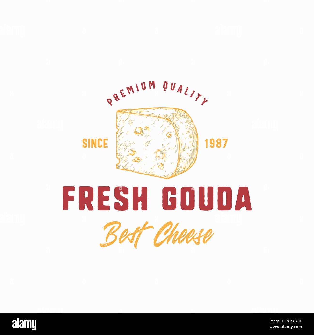 Gouda Abstract Vector Sign, Symbol or Logo Template. Hand Drawn Sketch ...