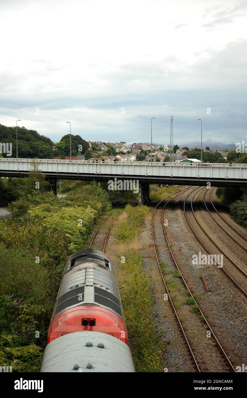 60039 at Briton Ferry with the Taffy Tug 2 Railtour Stock Photo - Alamy