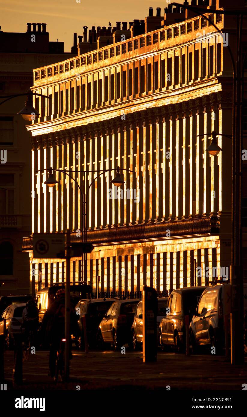Brunswick Terrace, part of a complex of Regency houses in Hove on ...