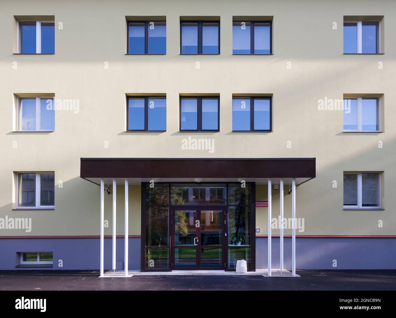 Modern youth hostel building, accommodation for travellers Stock Photo ...