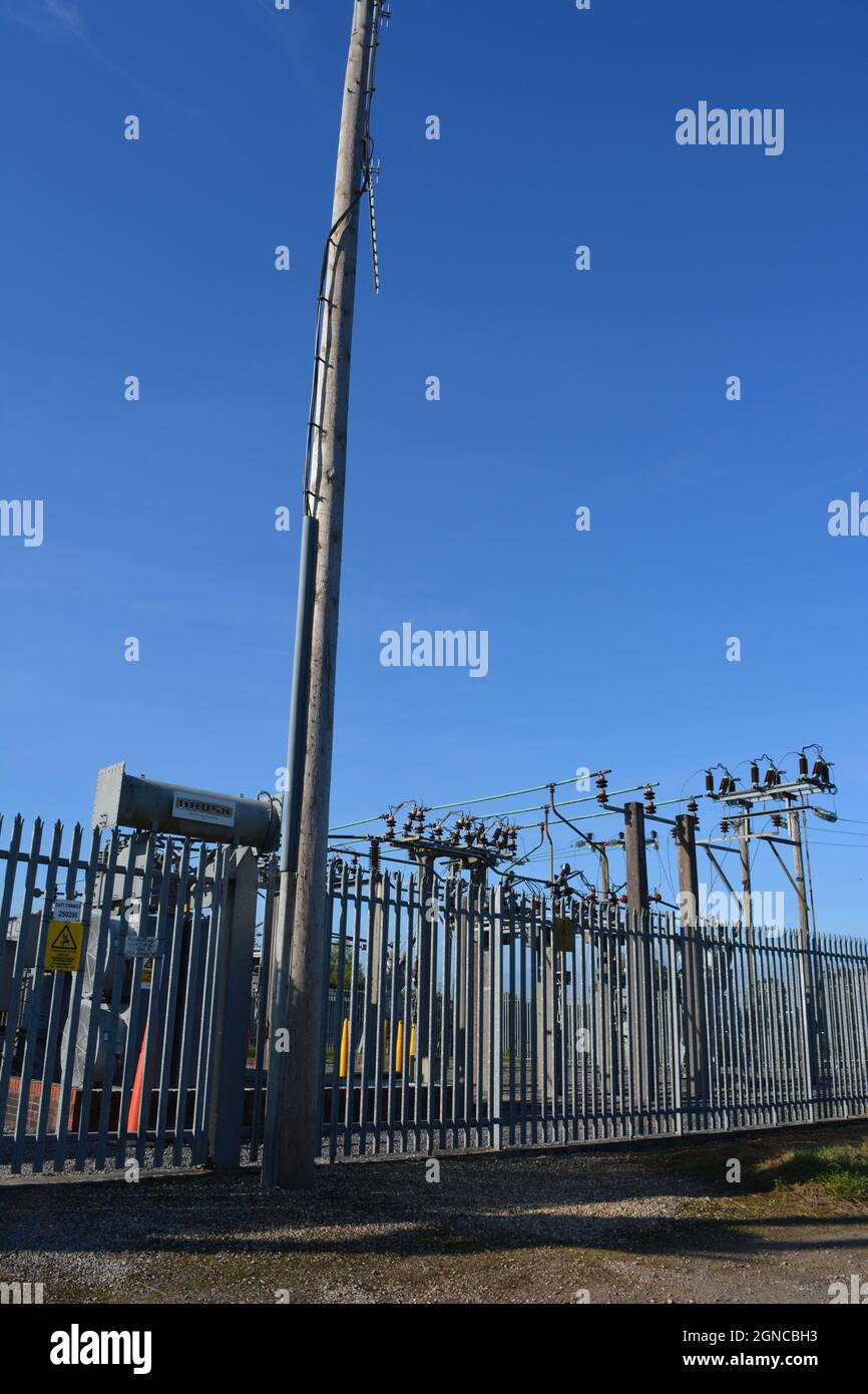 East Chinnock, Somerset, England - September 16 2021: Electricity ...