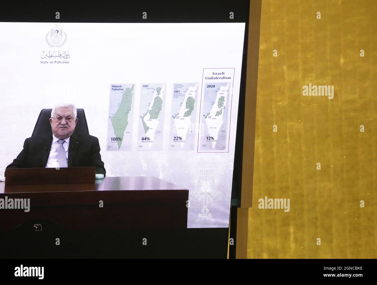 New York, USA. 24th Sep, 2021. Mahmoud Abbas, President, State of ...