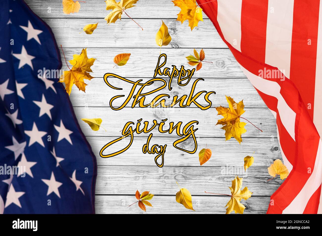 USA Thanksgiving Day waving flag on white background Stock Photo - Alamy
