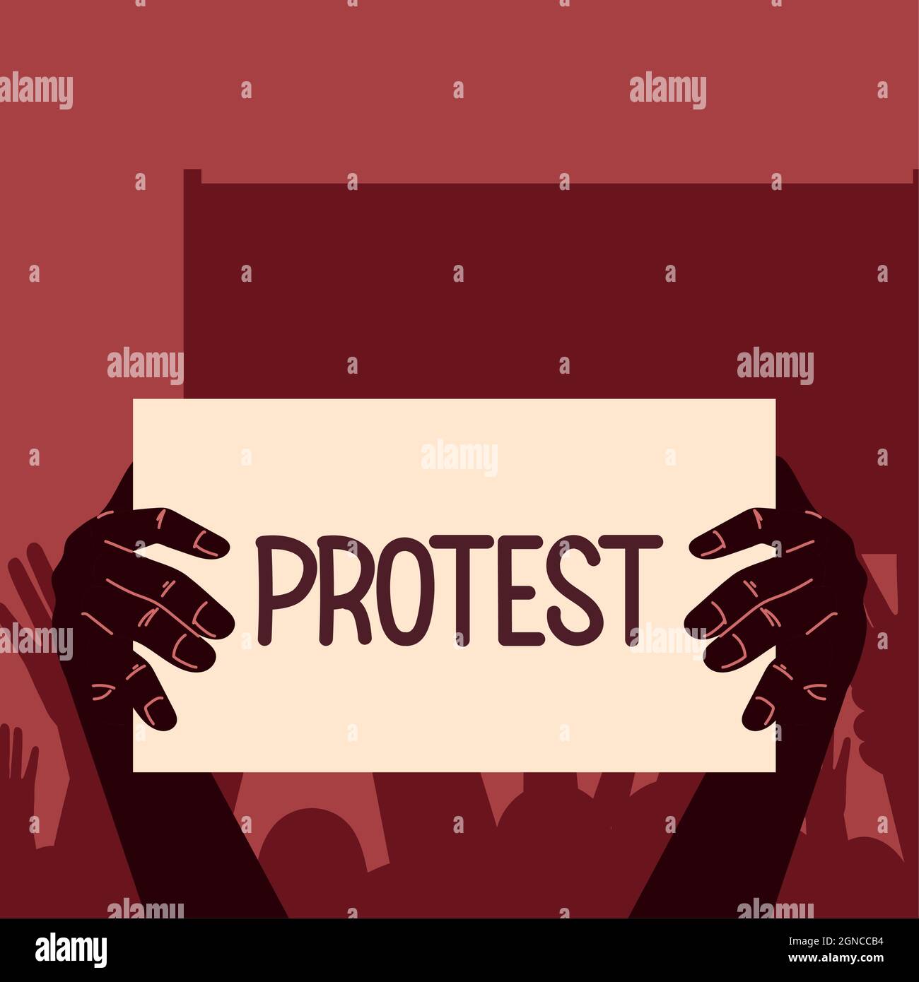 hands holds protest lettering Stock Vector Image & Art - Alamy