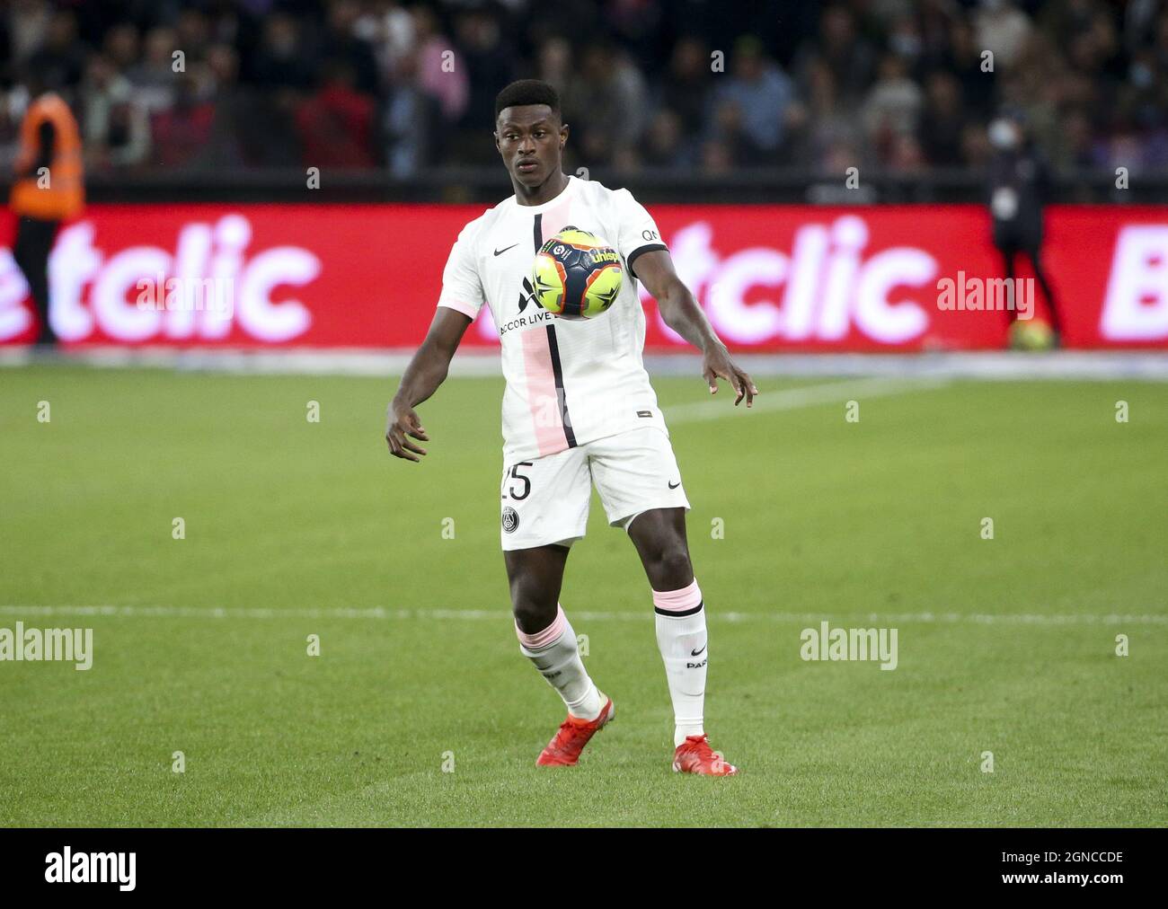 Nuno Mendes of PSG during the French championship Ligue 1 football ...