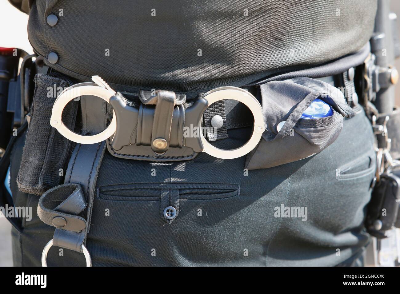 Law & Order, Crime, Police, Detail of police officers belt with ...