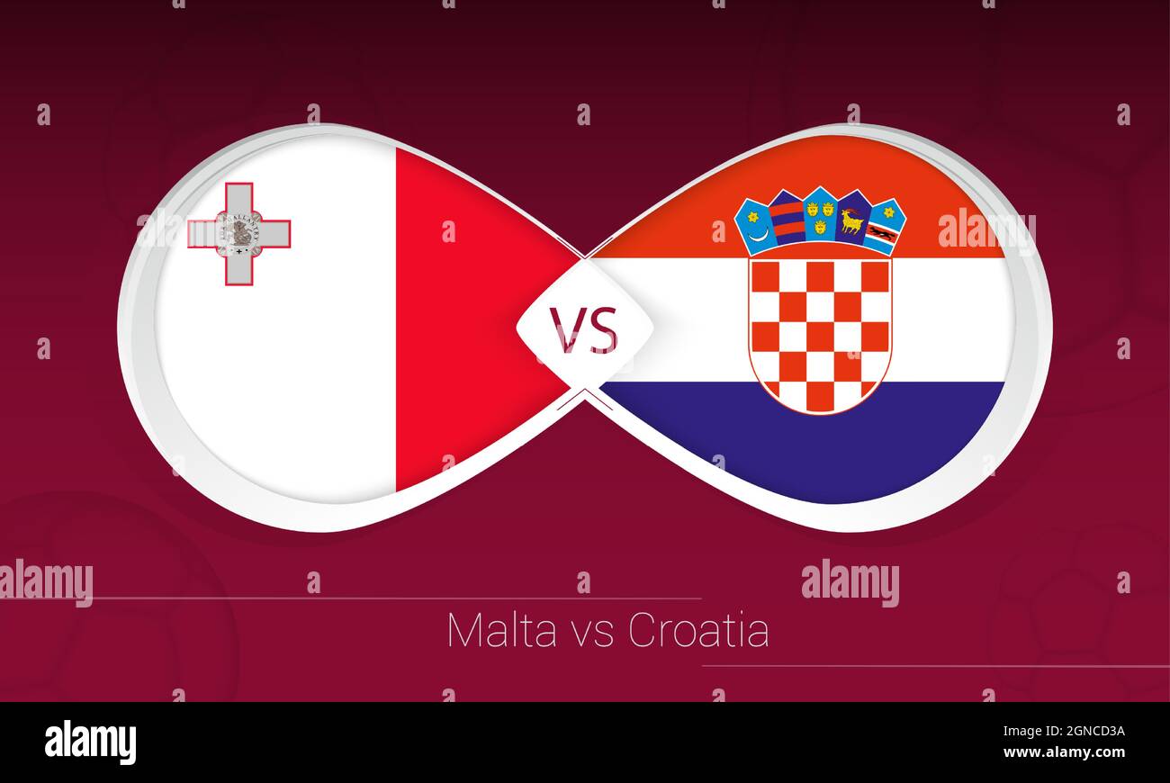 Malta vs Croatia in Football Competition, Group H. Versus icon on ...