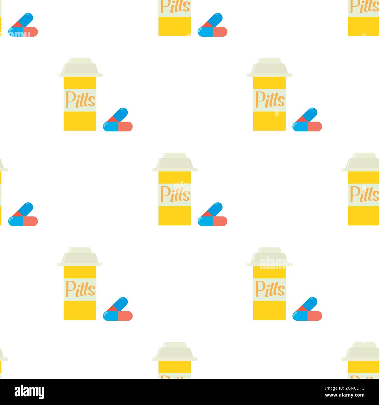 Pills in jar pattern seamless background texture repeat wallpaper ...