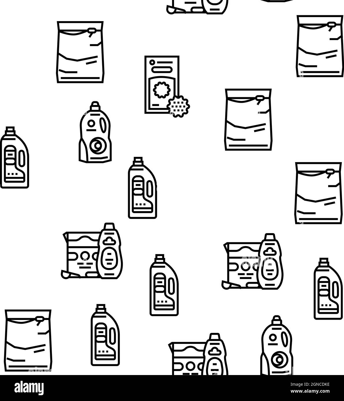 Detergent Organic Laundry Soap Vector Seamless Pattern Stock Vector ...
