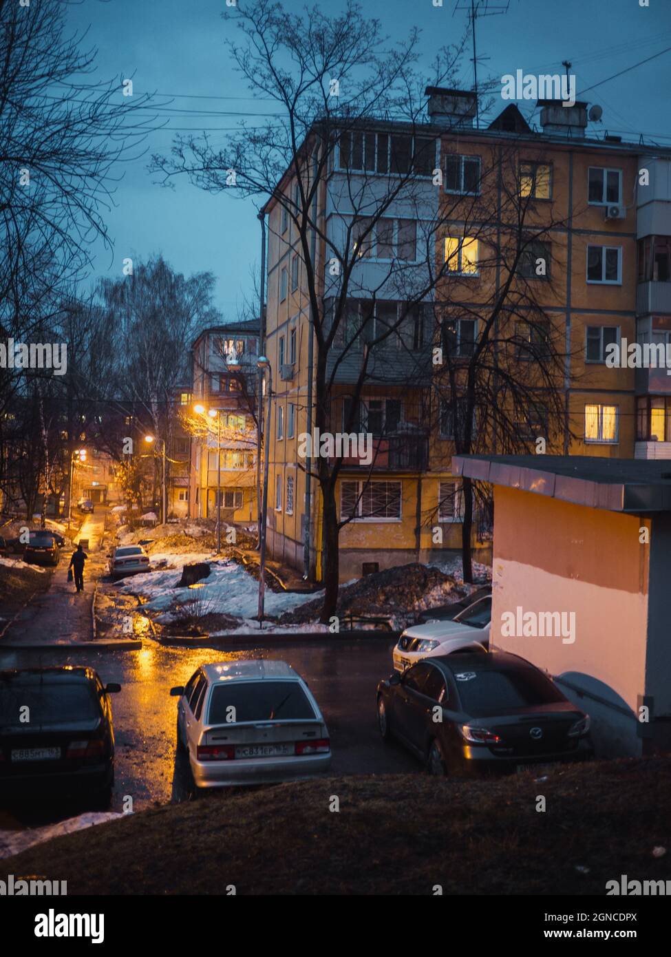 Fall winter city Stock Photo - Alamy