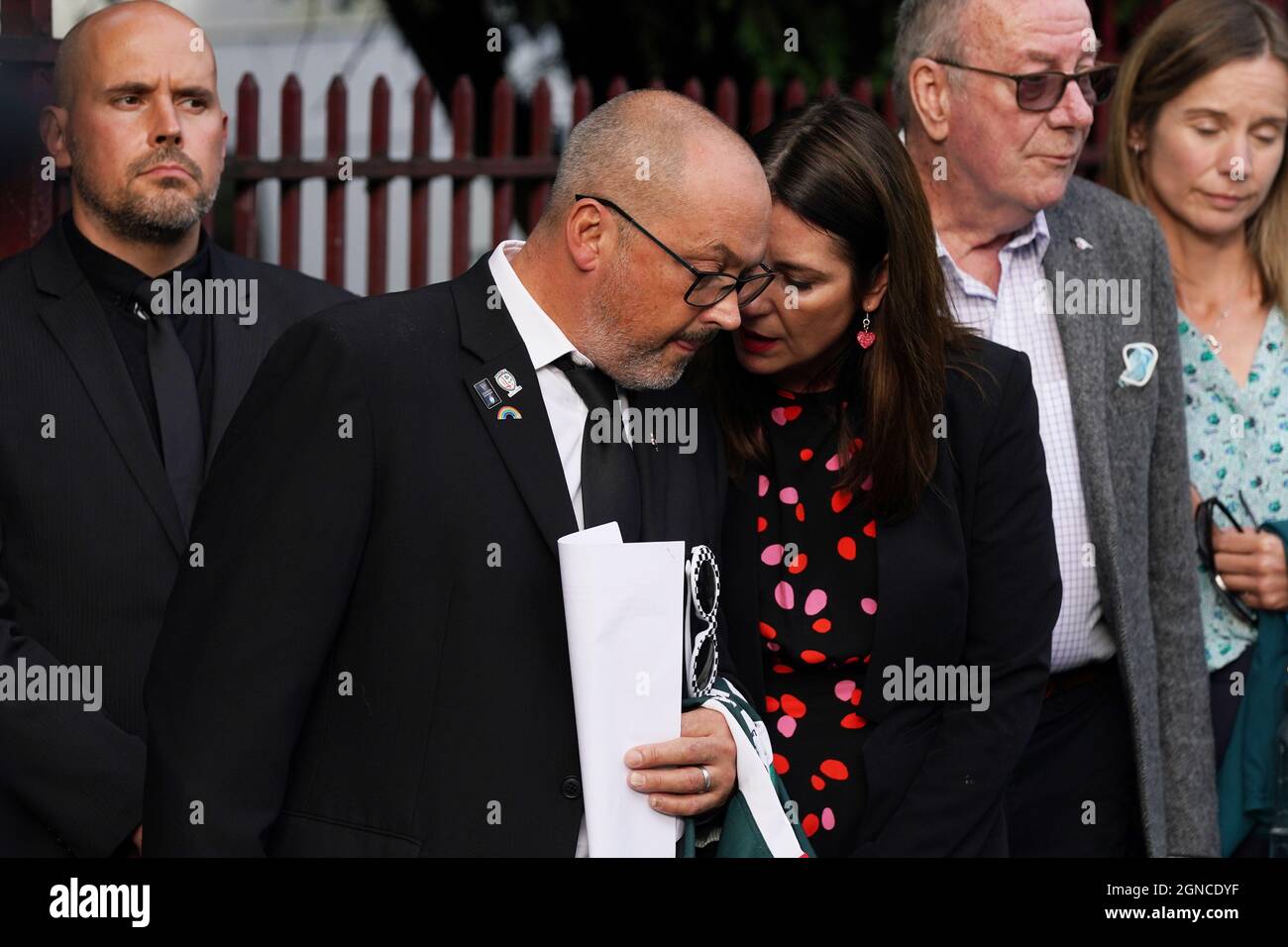 Stuart and Amanda Stephens, the parents of Olly Stephens, outside ...