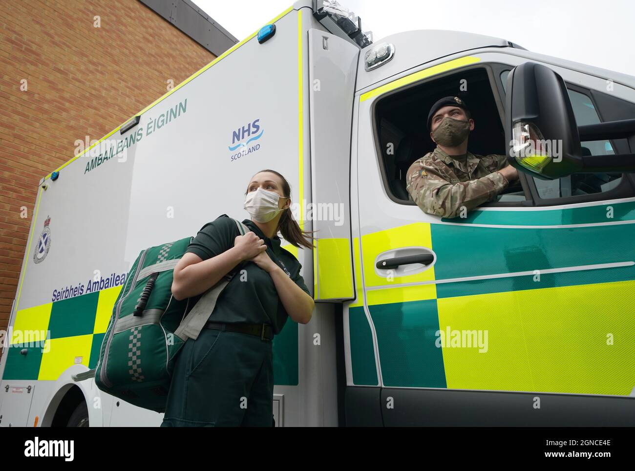 Scottish Ambulance Service Paramedic Amy young alongside Private Guy ...