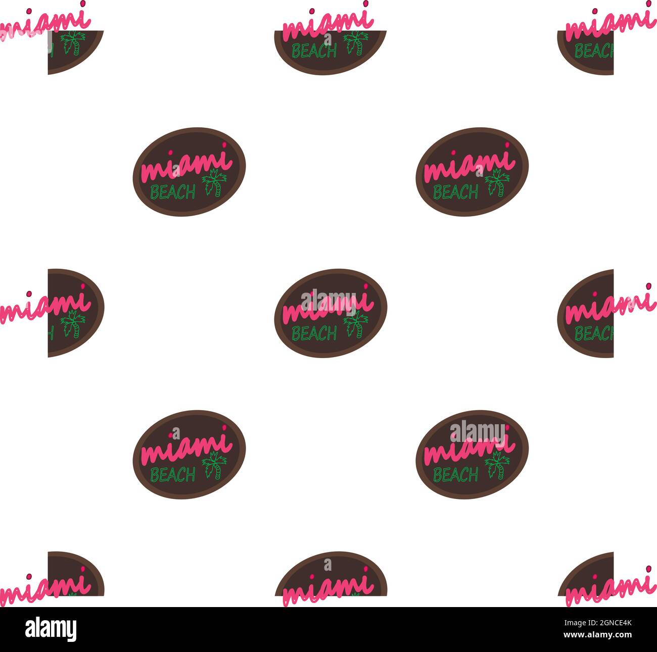 Miami beach logo. Cartoon illustration of miami beach vector logo for ...