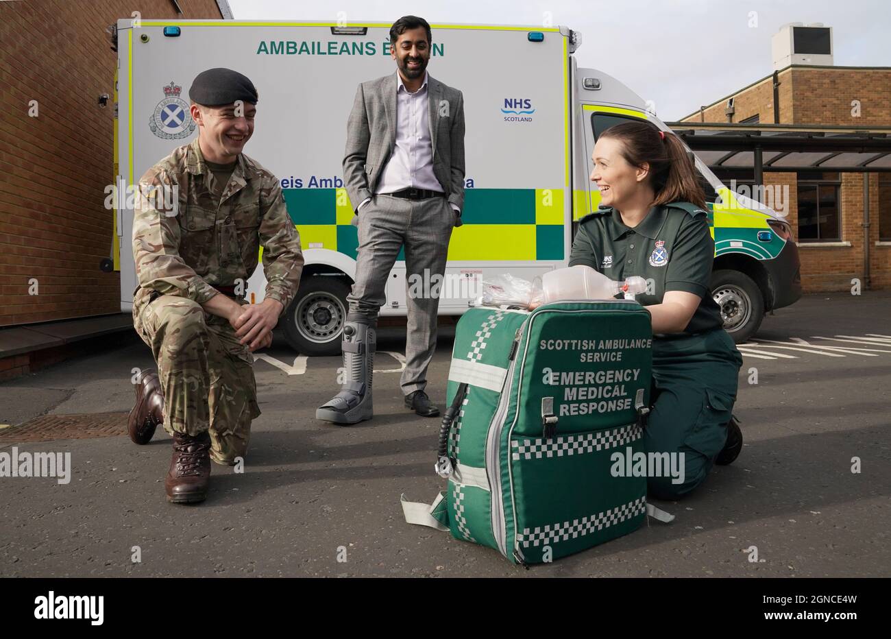 Scottish Ambulance Service Paramedic Amy young alongside Private Guy ...