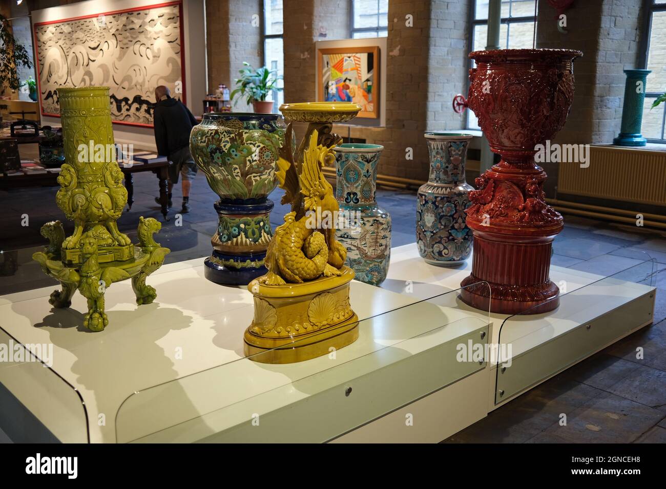Pottery collection from Burmantofts pottery, Salt's Mill, Saltaire ...