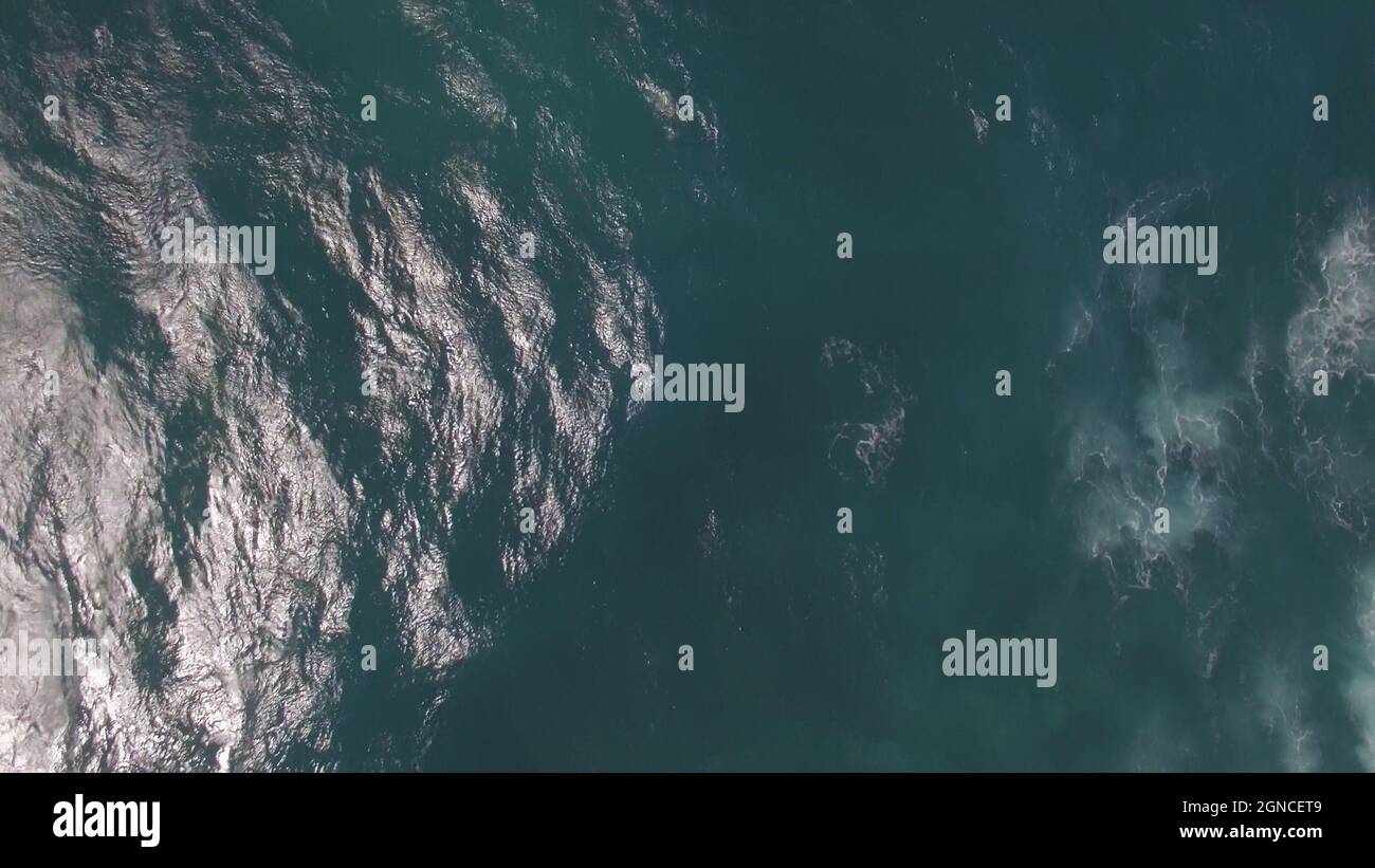 Aerial flying over deep blue hi-res stock photography and images - Alamy