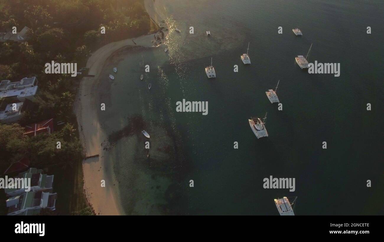 Panorama mauritius island sunset aerial hi-res stock photography and ...