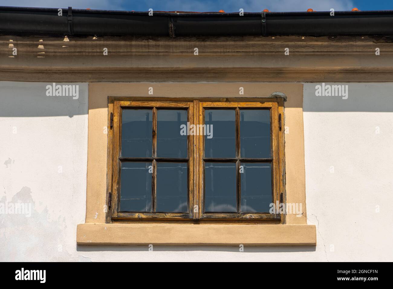A windows under the roof on the facade of a historic building Stock ...