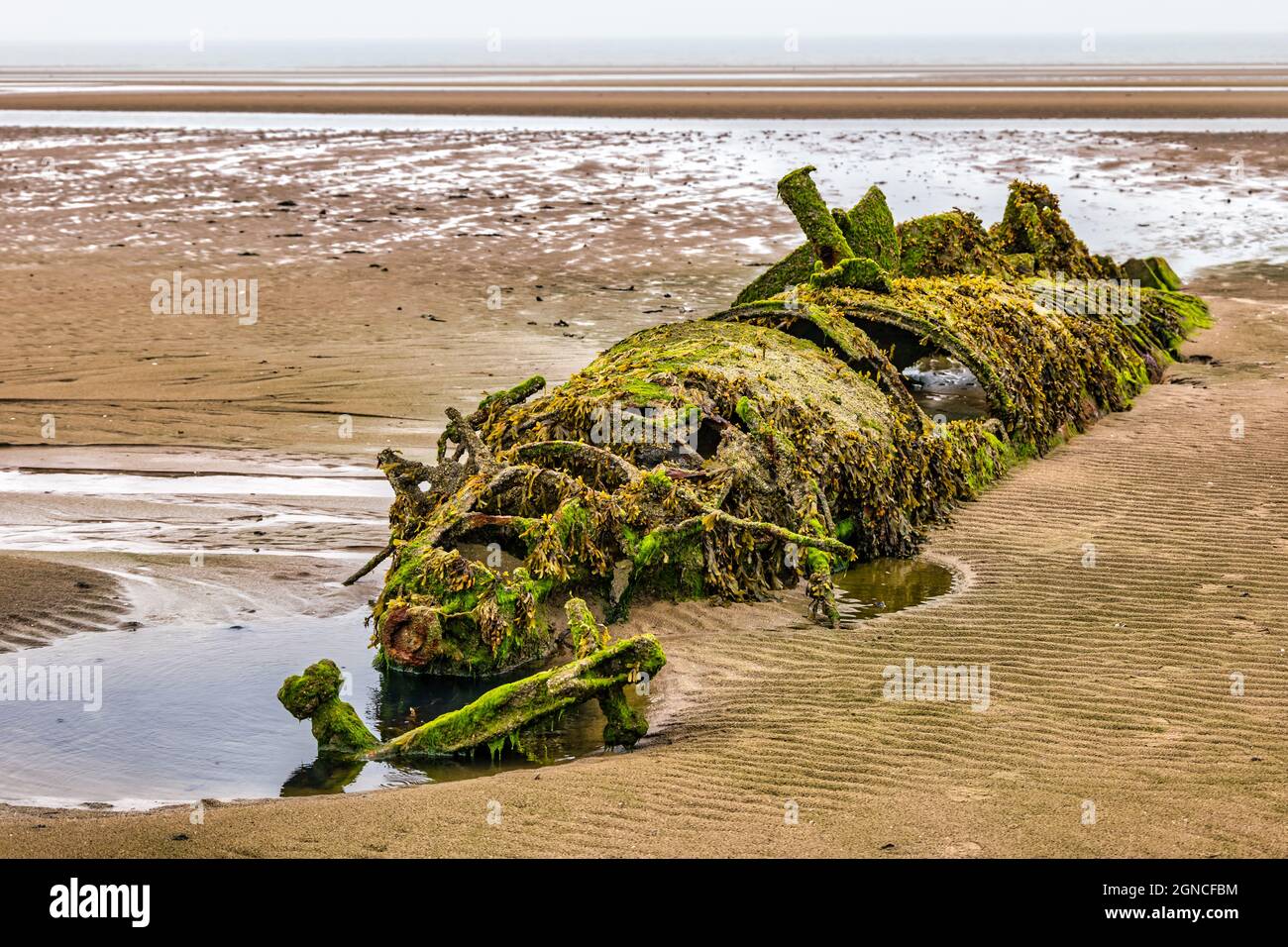 Decaying historic wreck of World War II XT class midget submarine ...