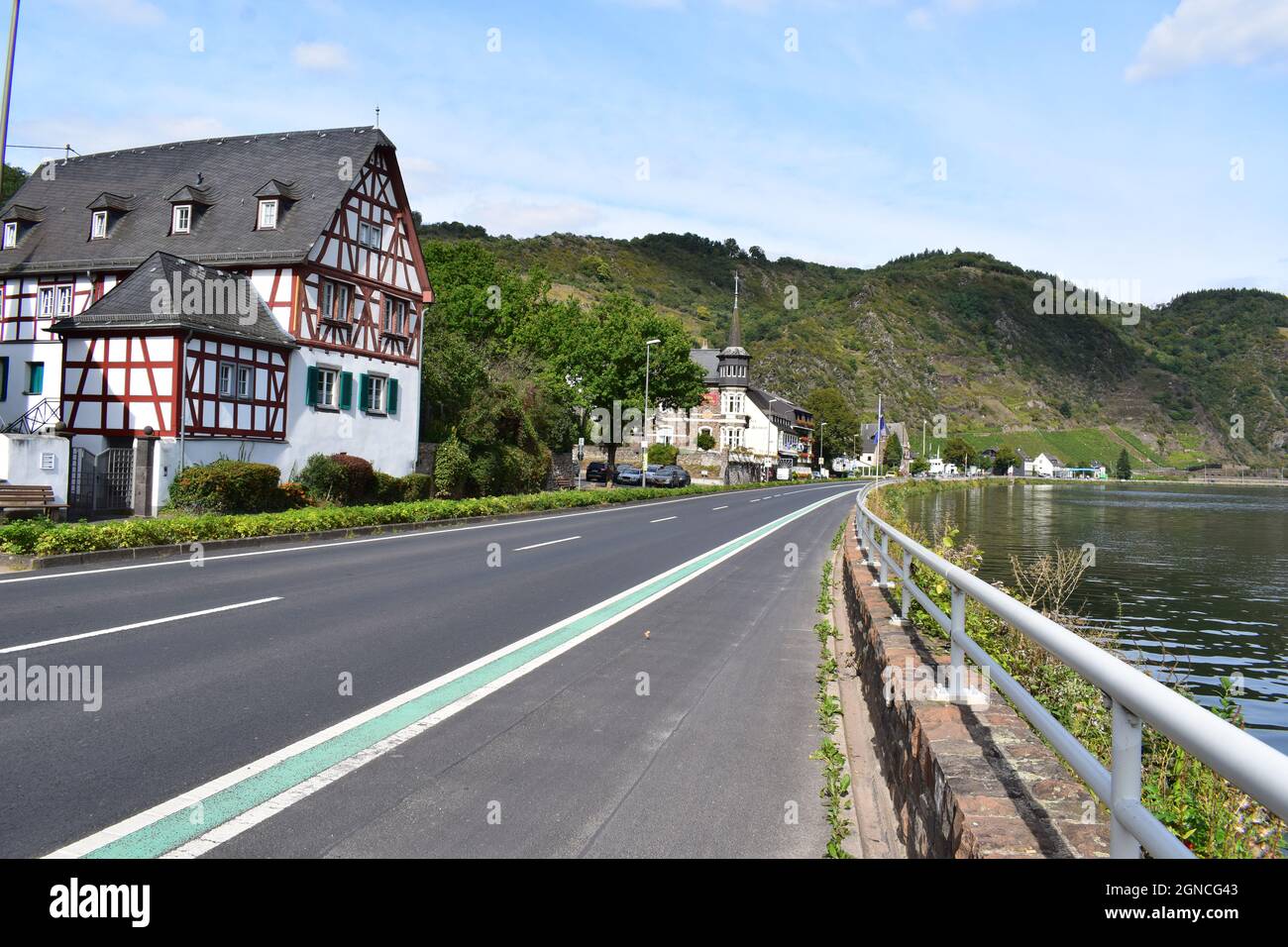 waterfront road in Karden Stock Photo - Alamy