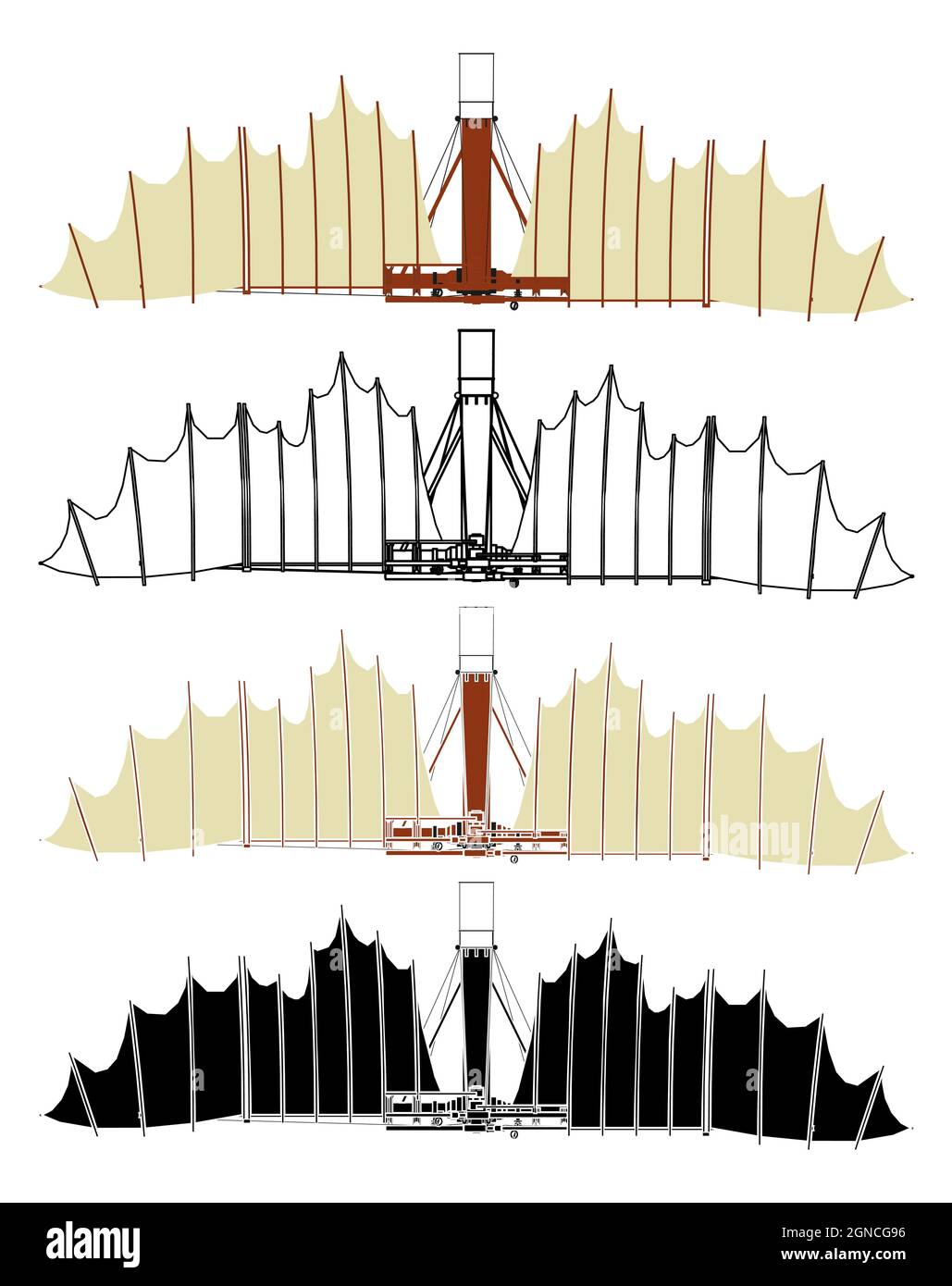 Leonardo da vinci sketch flying machine Stock Vector Images - Alamy