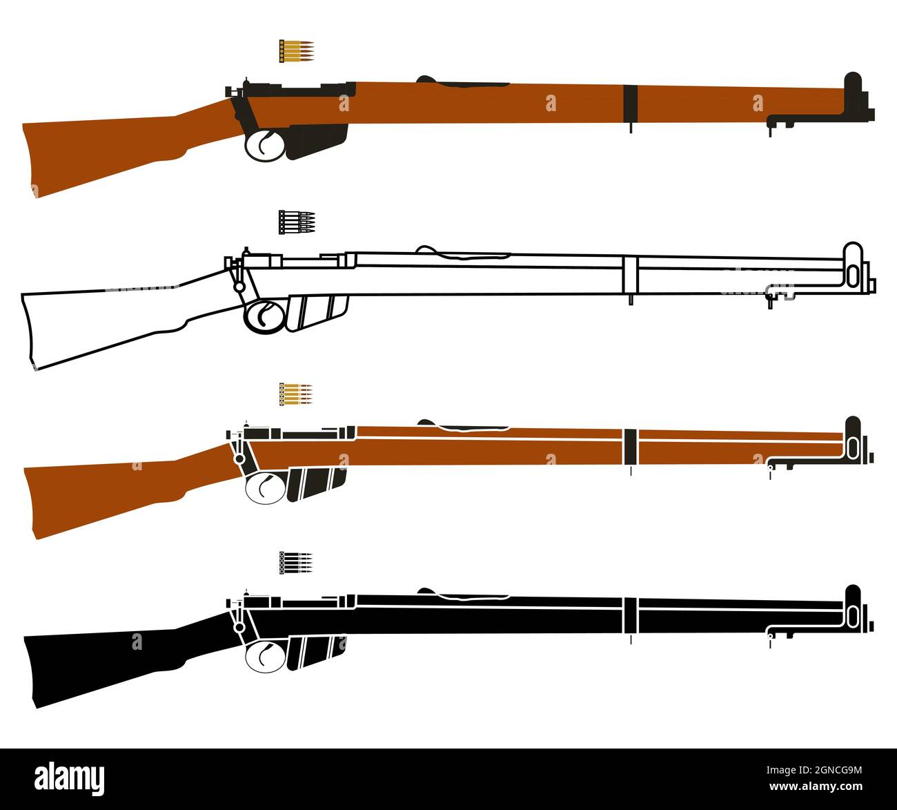 Wwii bullet Stock Vector Images - Alamy