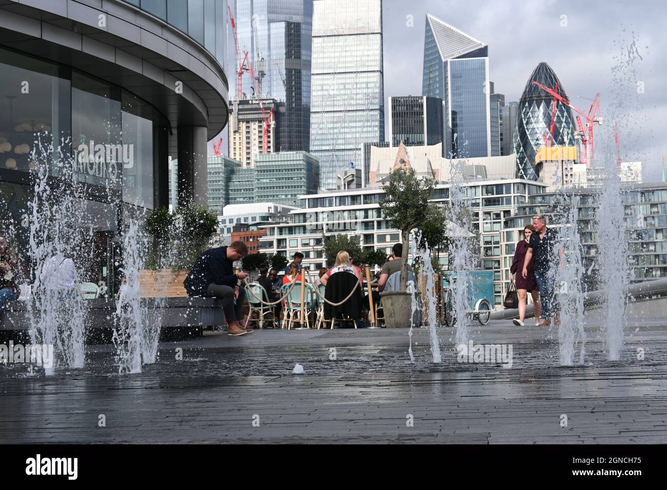London Skyline seen from More London 2021 Stock Photo - Alamy