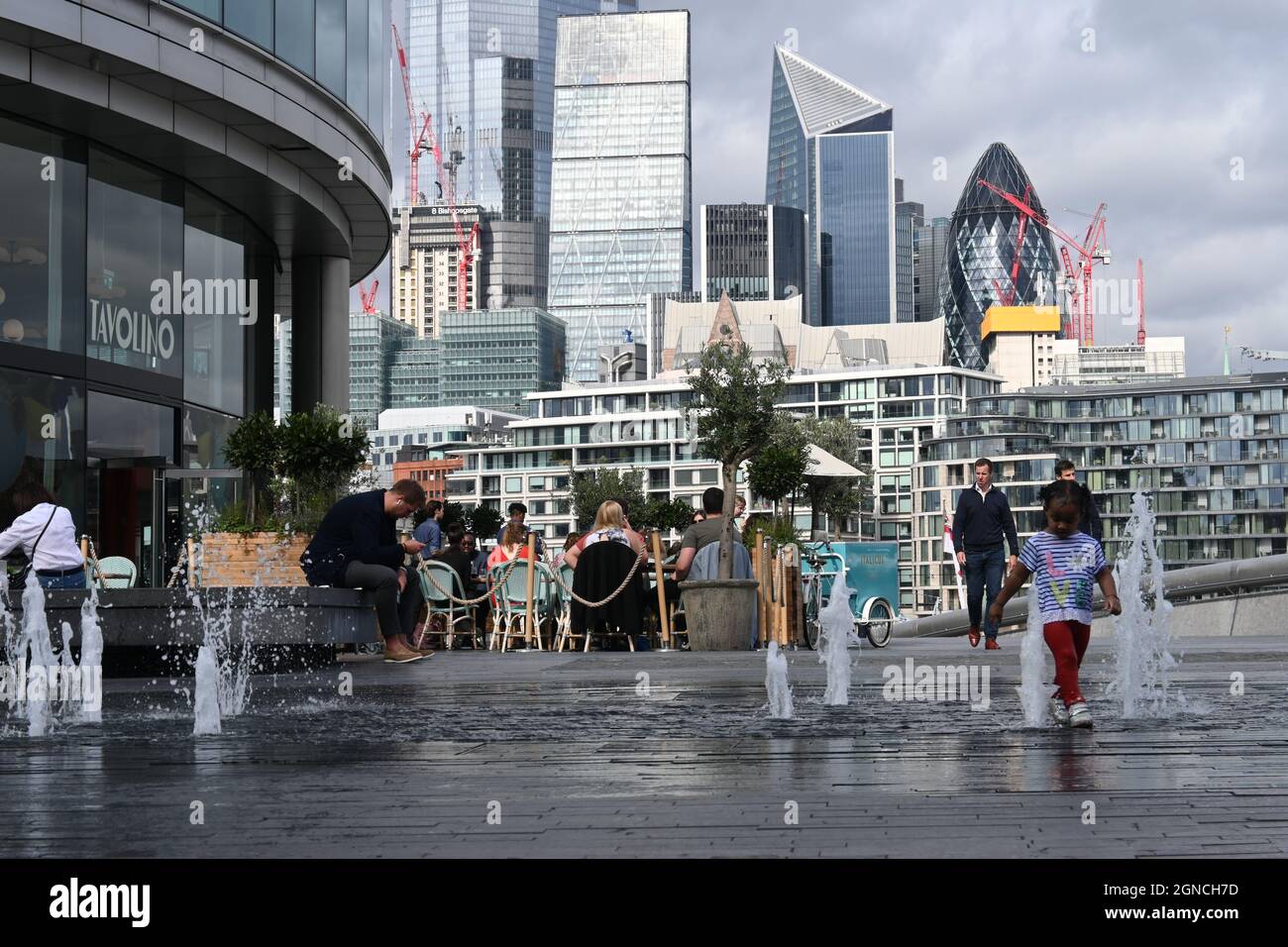 London Skyline seen from More London 2021 Stock Photo - Alamy