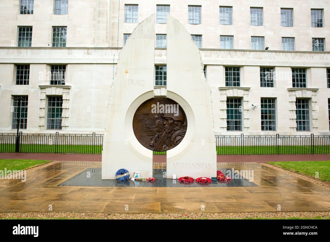 The Iraq and Afghanistan memorial is seen in London, Saturday, 21 ...