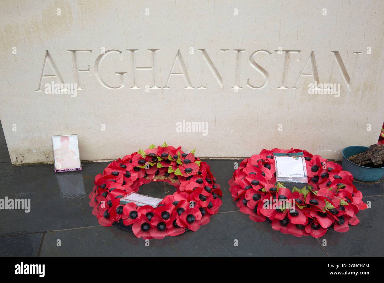 The Iraq and Afghanistan memorial is seen in London, Saturday, 21 ...