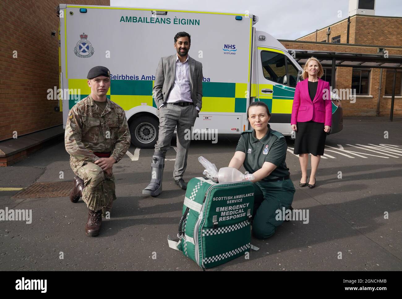 Scottish Ambulance Service Paramedic Amy young alongside Private Guy ...
