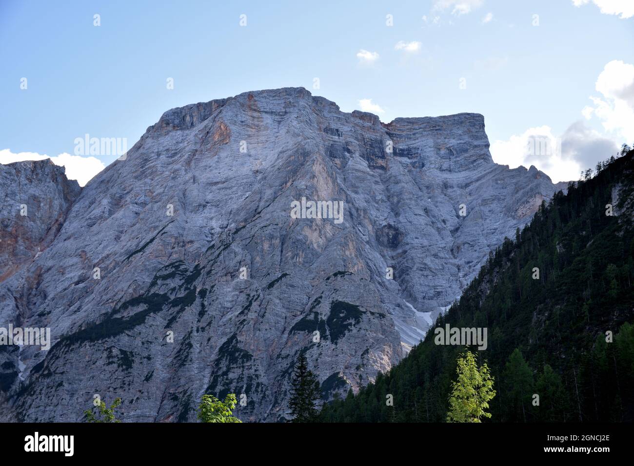 The Seekofel massif, Croda del Becco, the 2810 meters high mountain ...