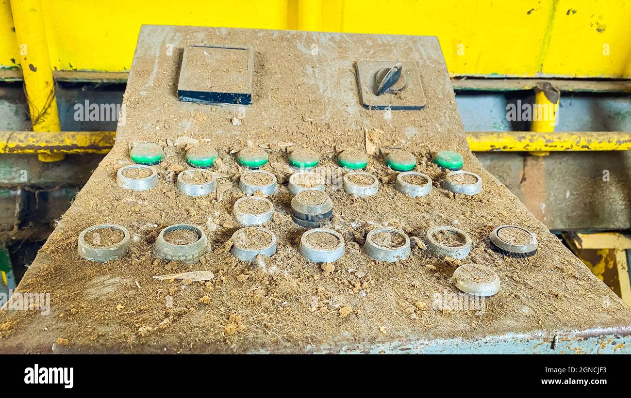 Old abandoned control panel at the factory Stock Photo - Alamy