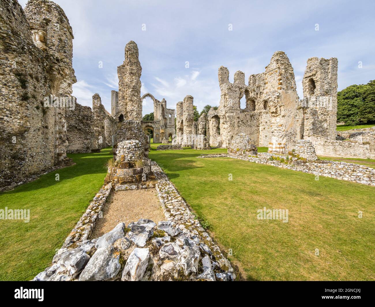 Castle Acre Priory ruins, Norfolk Stock Photo - Alamy