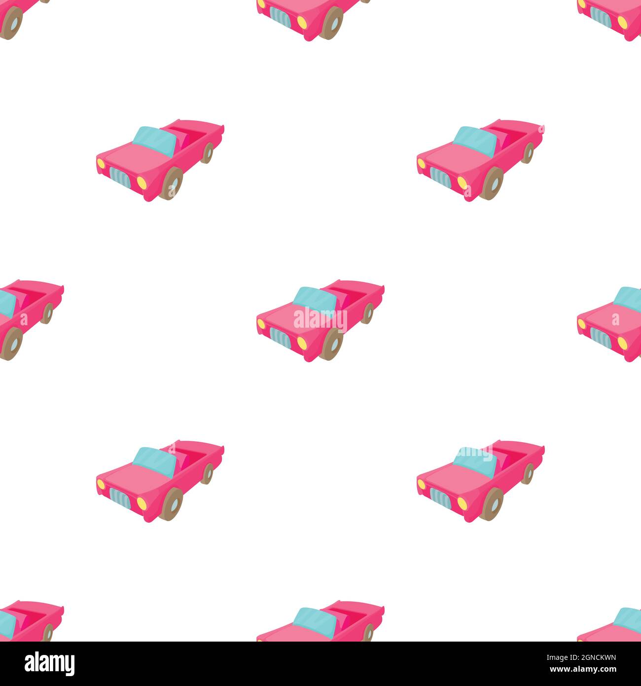 Red Car Pattern Seamless Background Texture Repeat Wallpaper Geometric Vector Stock Vector Image