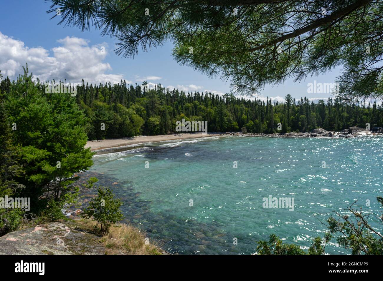 Buckshot camp site seen from above along the Coastal Trail Stock Photo ...