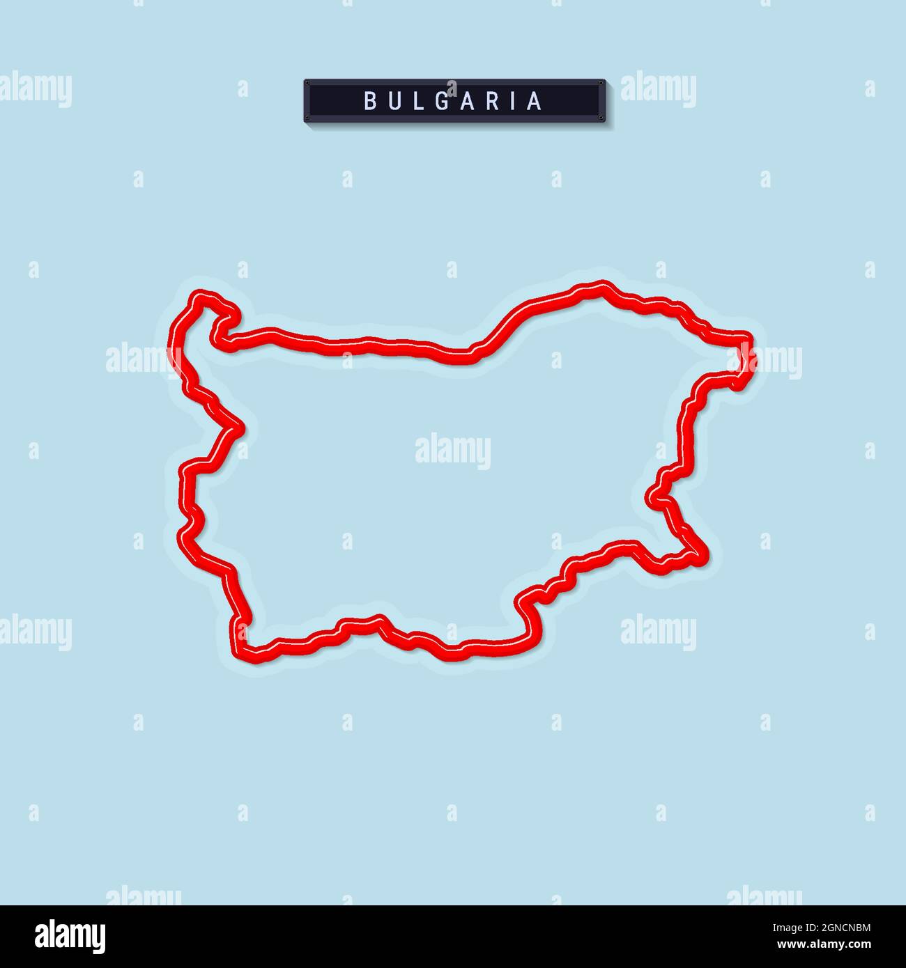 Outline map bulgaria Stock Vector Images - Alamy