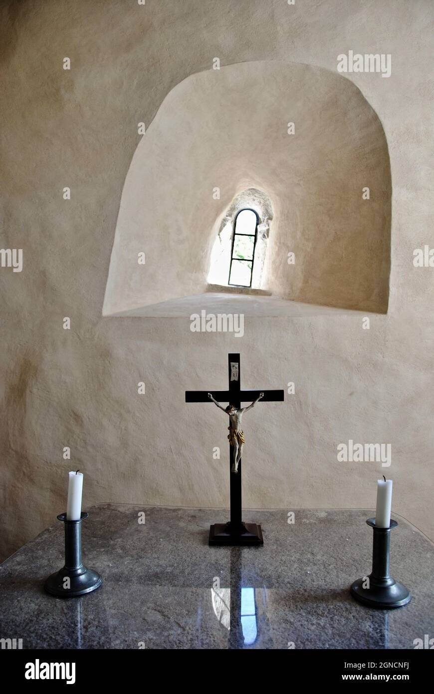 Svenneby old church original altar from the 12th century in Svenneby ...