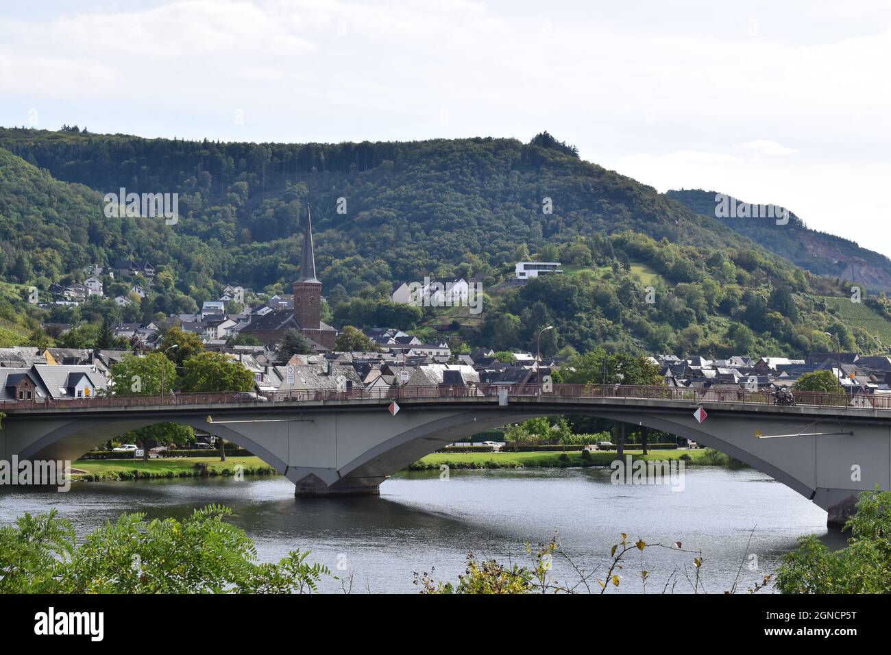 Mosel bridge between Treis and KArden Stock Photo - Alamy