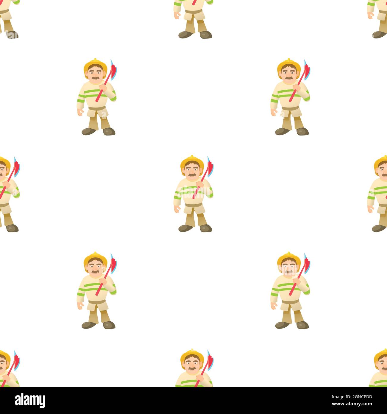 Firefighter with axe pattern seamless background texture repeat ...