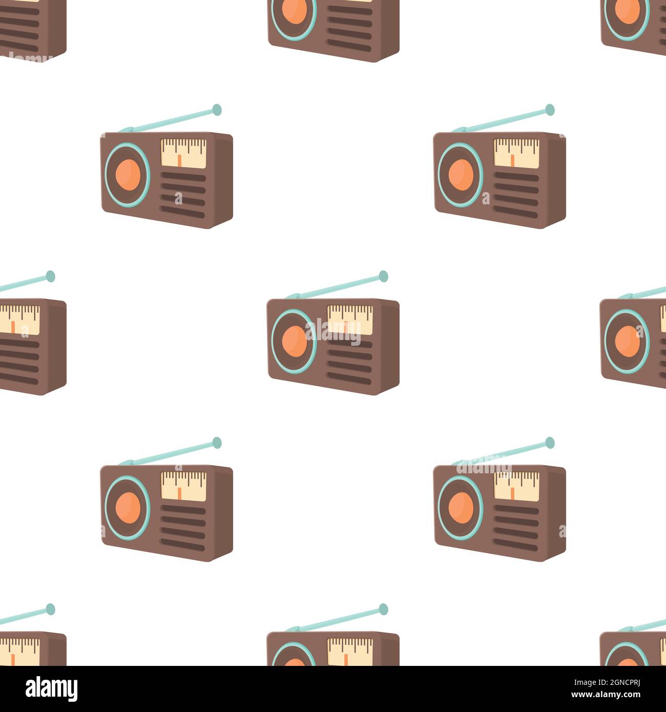 Retro radio receiver pattern seamless background texture repeat ...