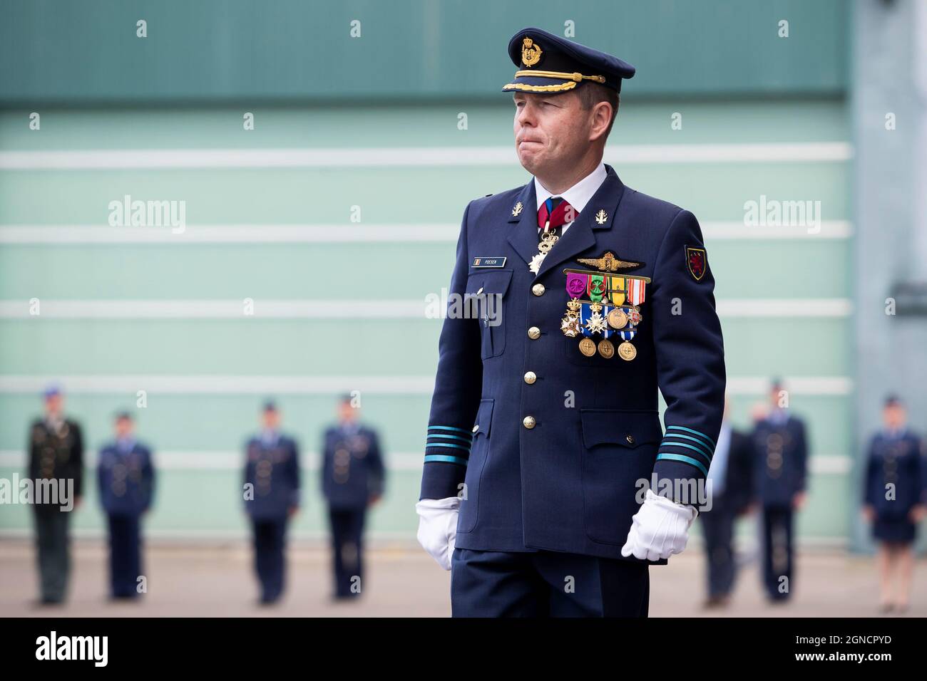 Colonel Jeroen Poesen pictured during the transfer of command to ...