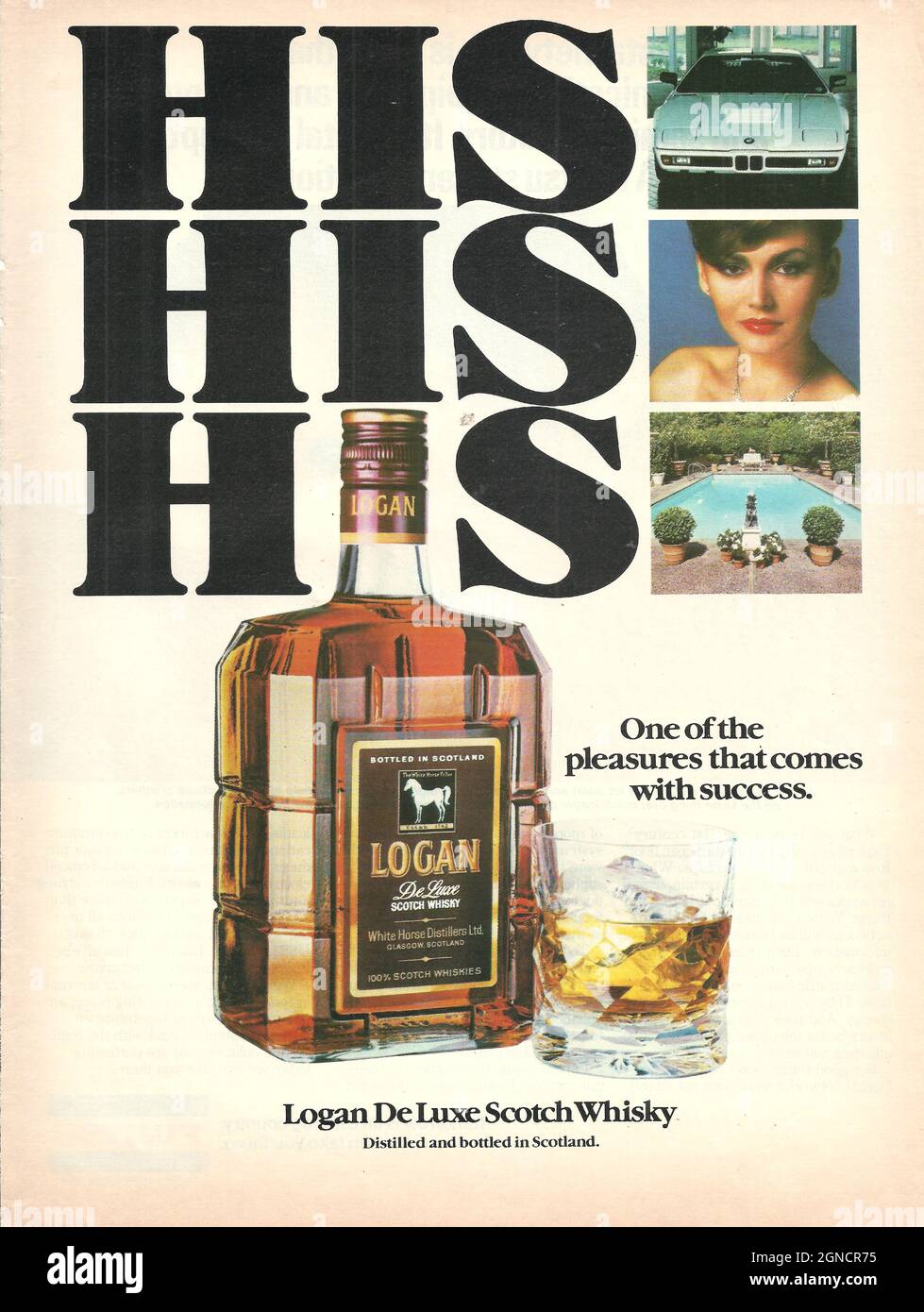 Logan de luxe premium scotch whiskey whisky vintage advert ...