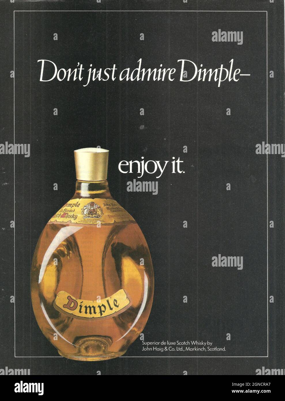 Dimple John Haig & Co premium superior de luxe scotch whiskey whisky ...