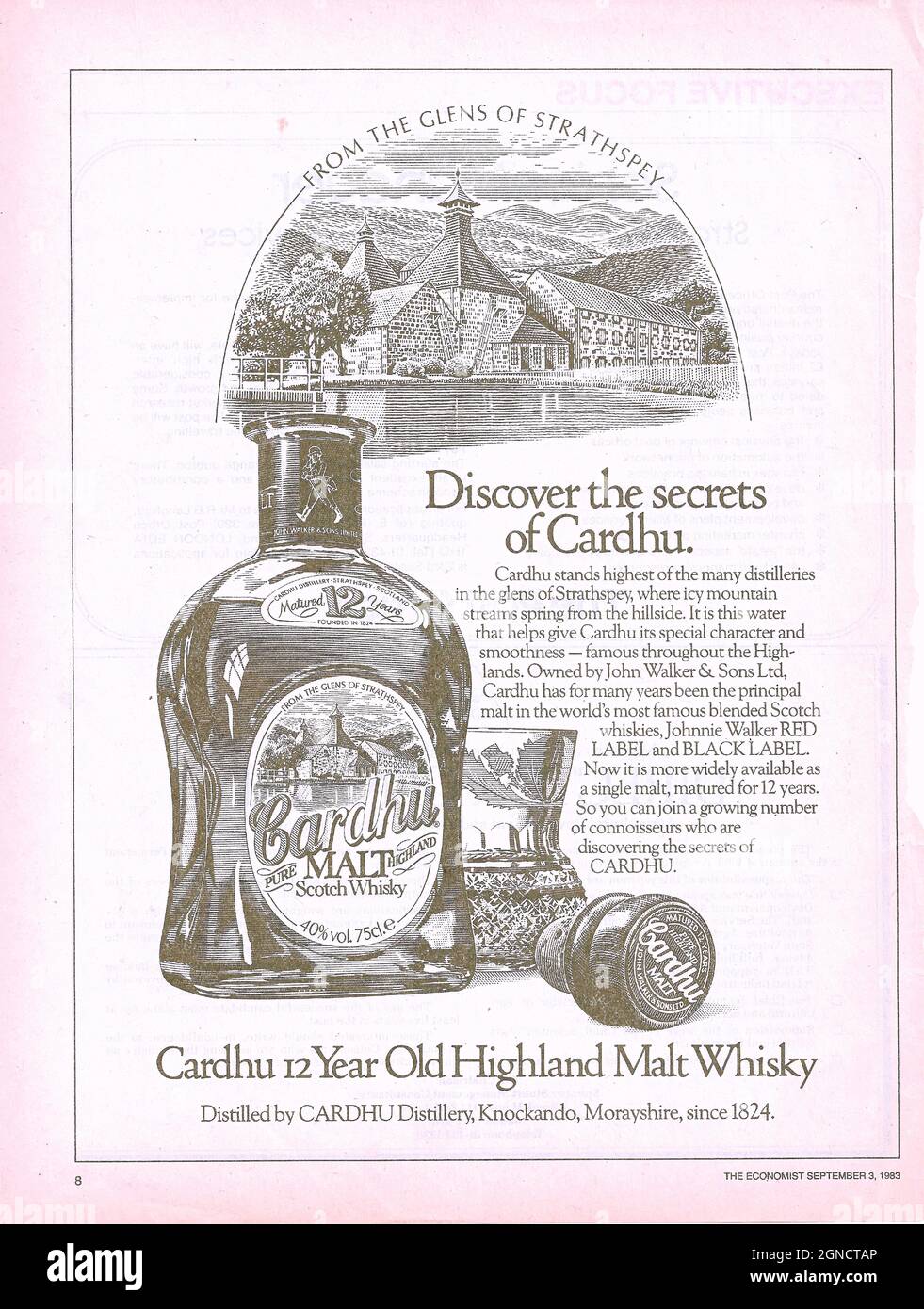 Cardhu 12 year old highland malt premium scotch whiskey whisky vintage ...