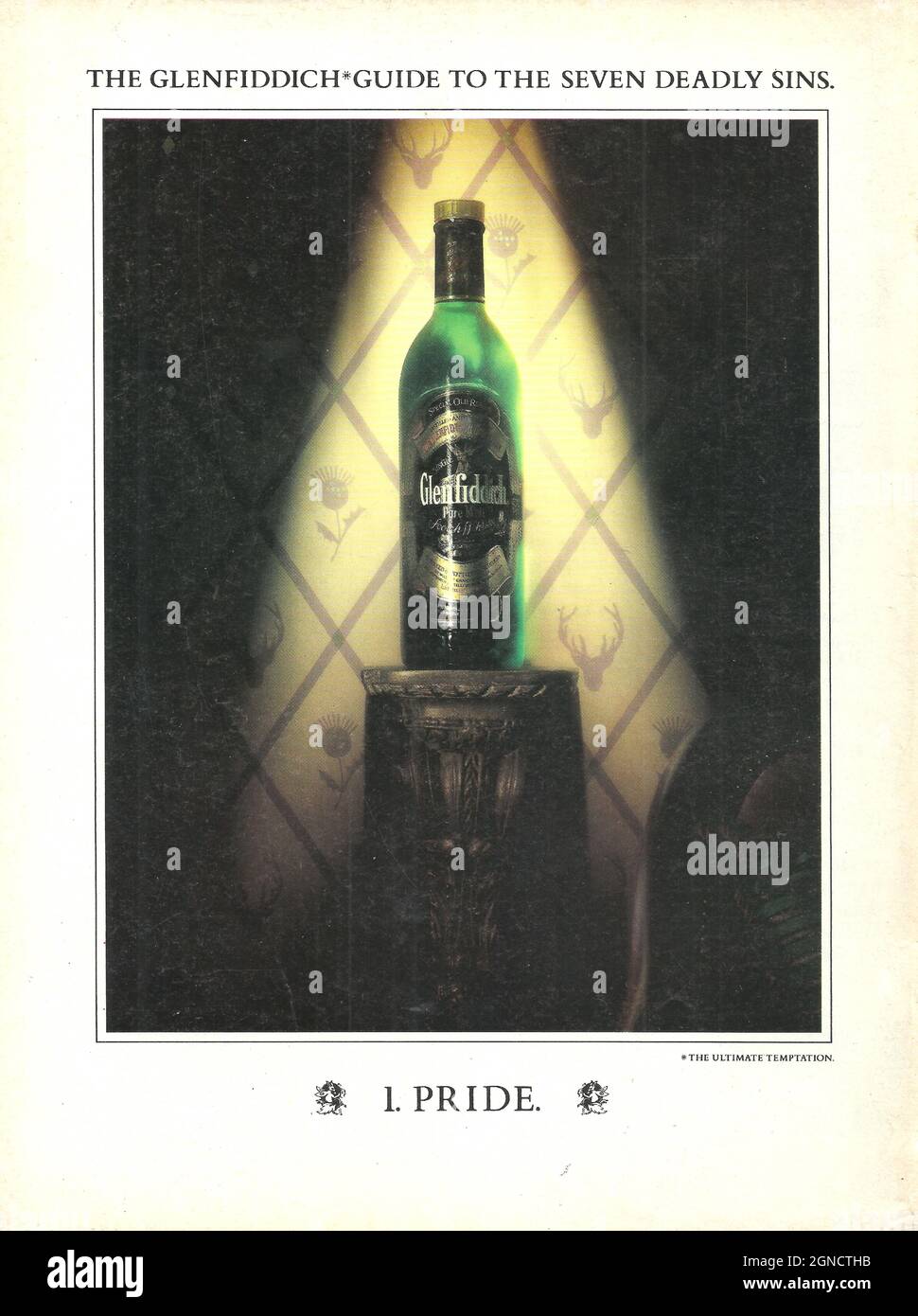 Glenfiddich pure malt premium scotch whiskey whisky vintage advert ...